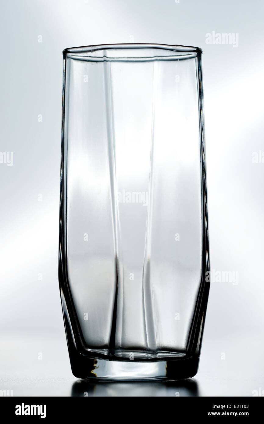 single empty crystal glass Stock Photo - Alamy
