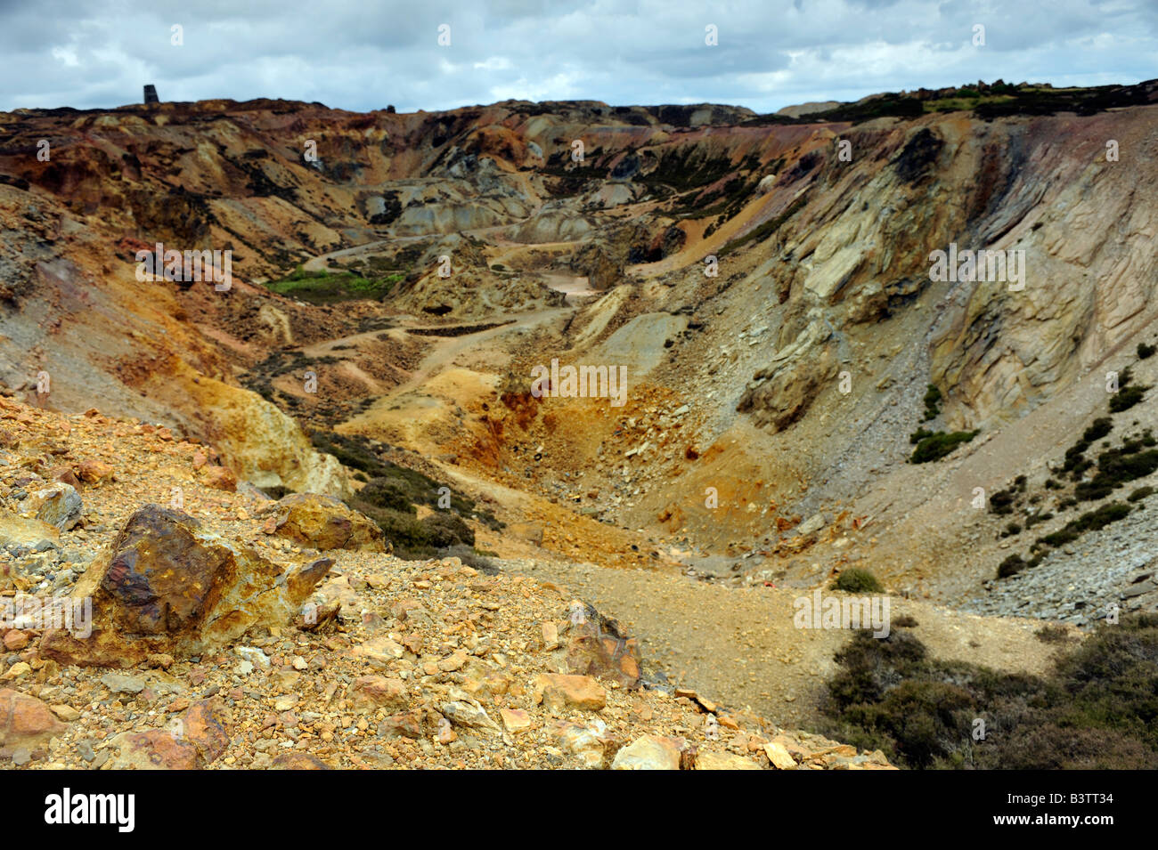 Parys Opencast copper mine Anglesey North Wales Stock Photo - Alamy