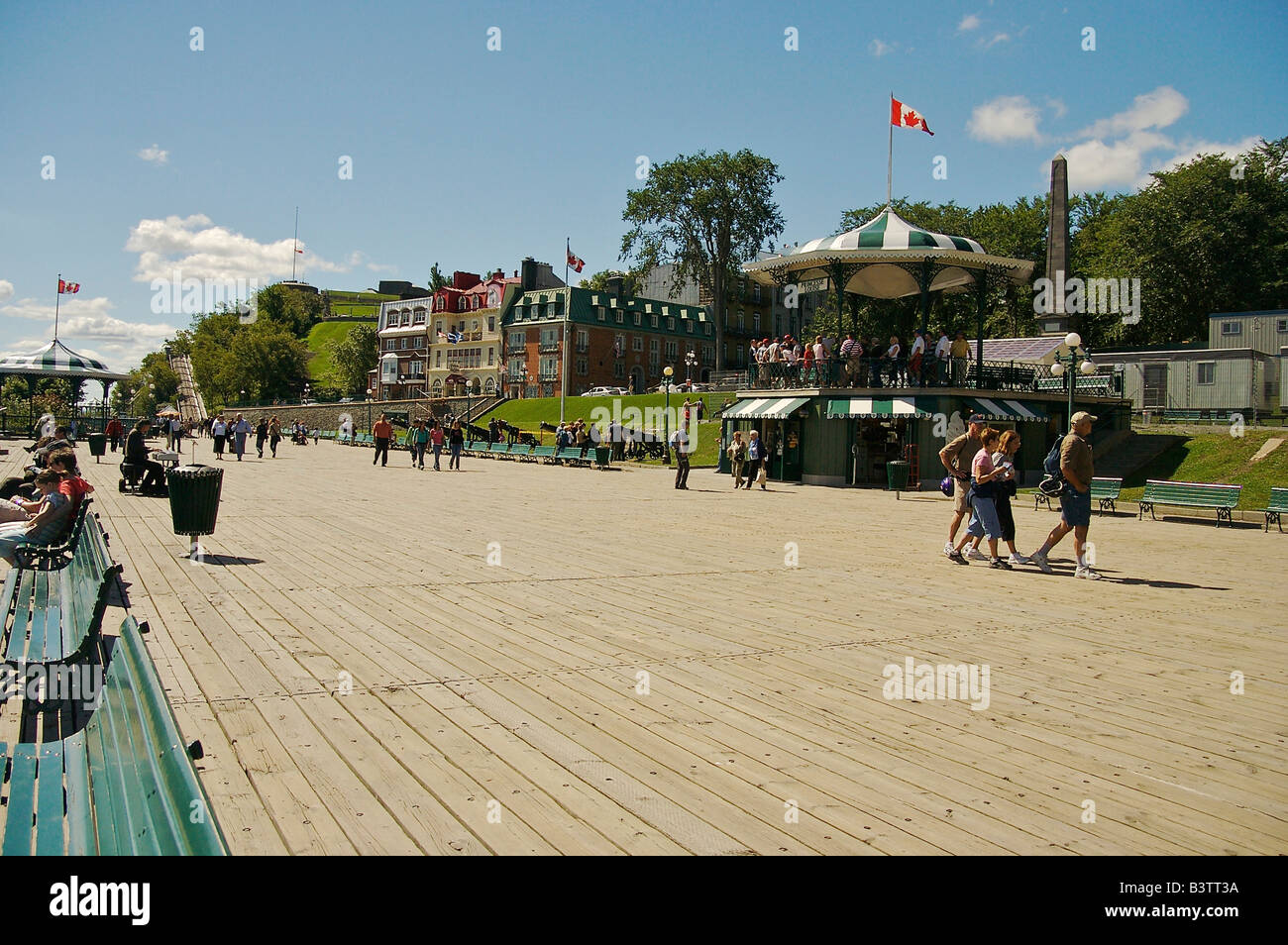 North America, Canada, Quebec, Old Quebec City. Dufferin Terrace Stock ...