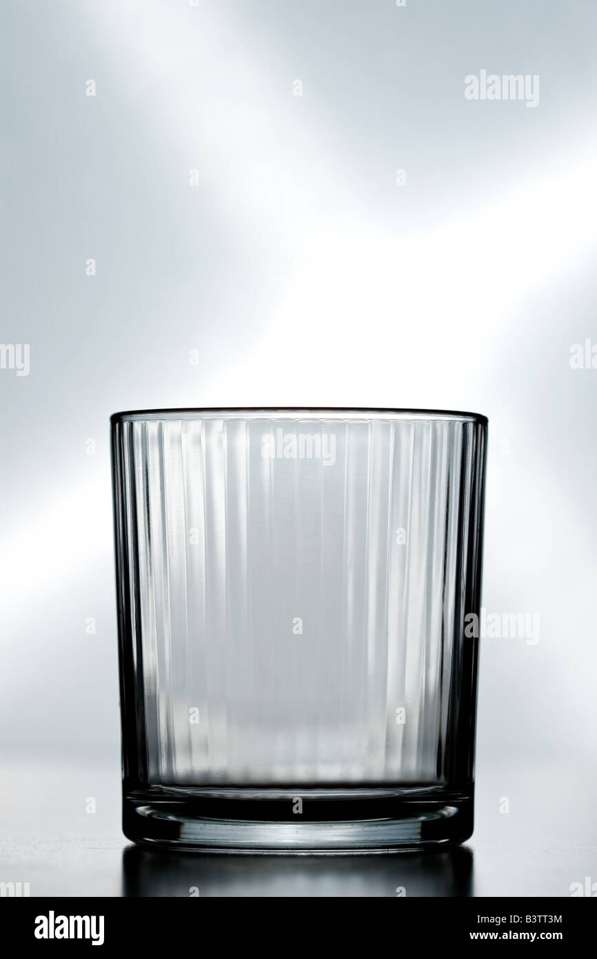 single empty crystal glass Stock Photo - Alamy