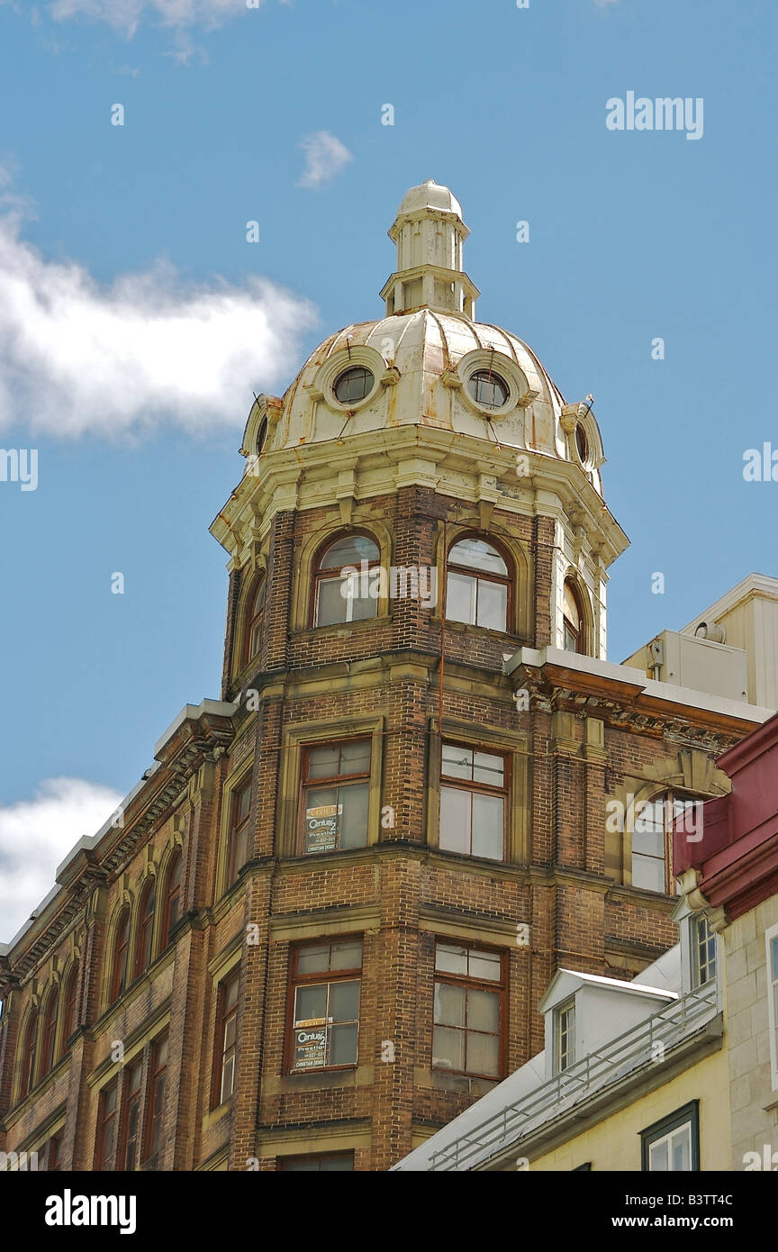 North America, Canada, Quebec, Old Quebec City. Brick building with ...