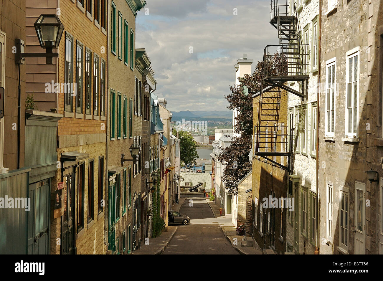 North America, Canada, Quebec, Old Quebec City. View towards the ...