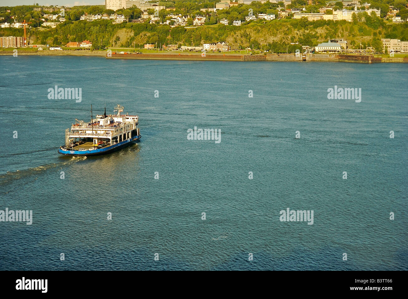 North America, Canada, Quebec, Old Quebec City. Ferry in the Saint ...