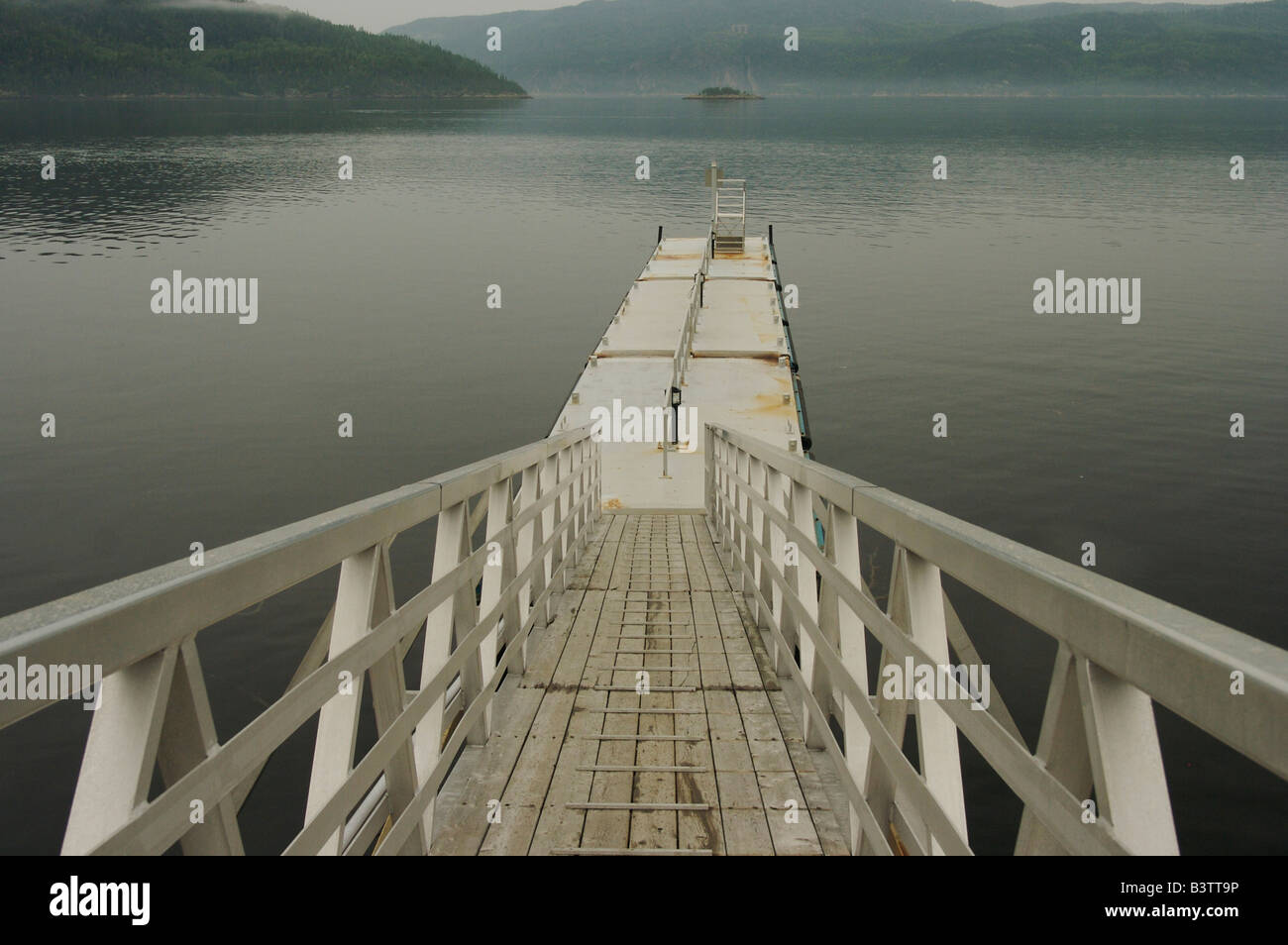 North America, Canada, Quebec, Saguenay, L'Anse-Saint-Jean. Dock ...