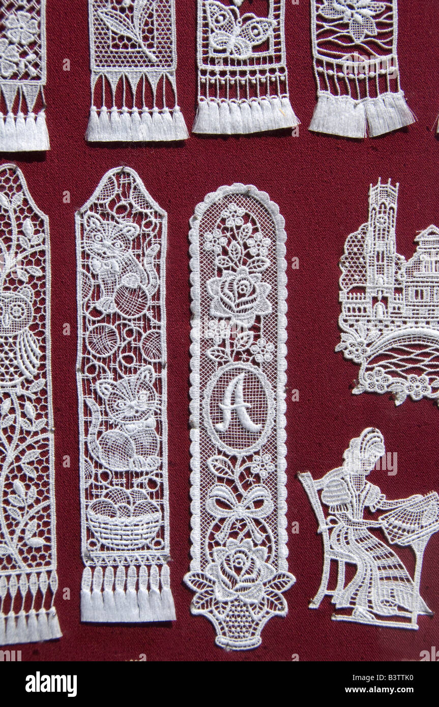 Belgium, Brugge (aka Brug or Bruge). World famous Belgium lace ...