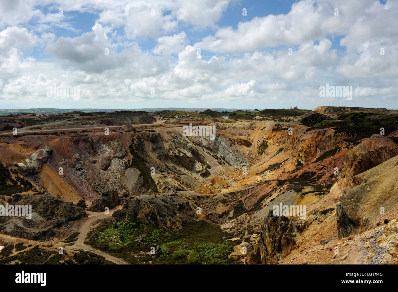 Parys Opencast copper mine Anglesey North Wales Stock Photo - Alamy