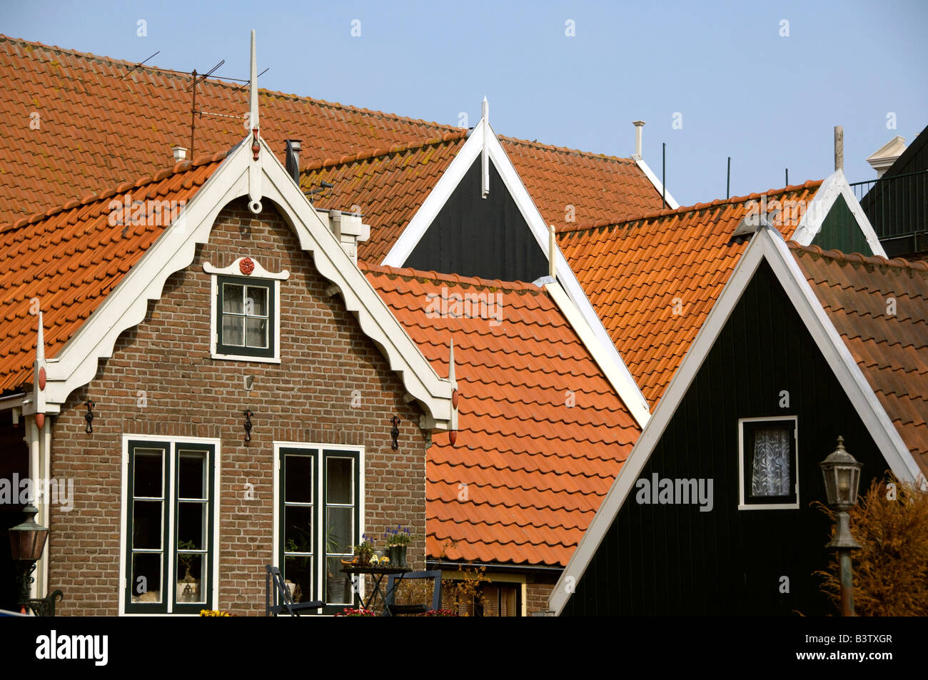 Europe, The Netherlands, Volendam. Popular picturesque fishing village ...