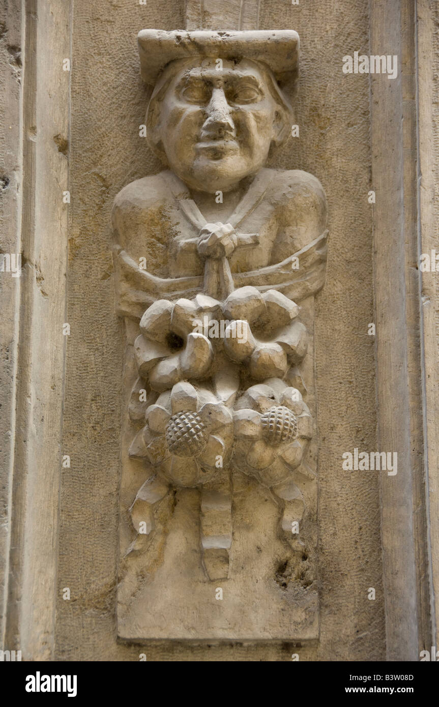 Spain, Pamplona (aka Iruna). Building detail Stock Photo - Alamy