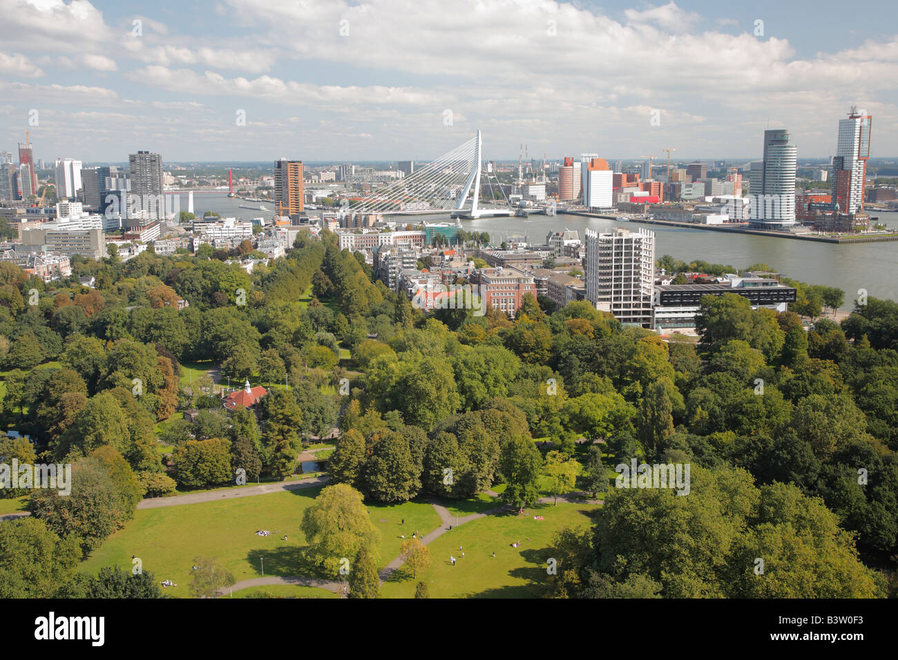 Rotterdam skyline view from Euromast Tower, Rotterdam, Netherlands ...