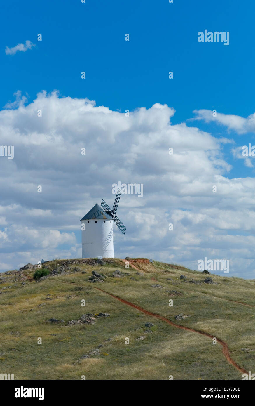 Windmill at Herencia La Mancha Spain Stock Photo - Alamy