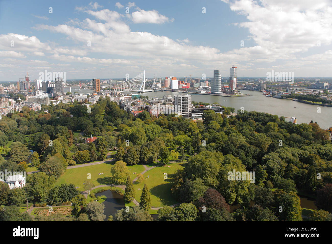 Rotterdam skyline view from Euromast Tower, Rotterdam, Netherlands ...