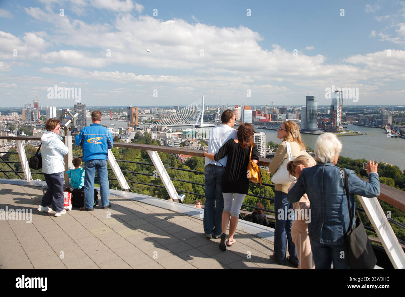 Rotterdam skyline view from Euromast Tower, Rotterdam, Netherlands ...