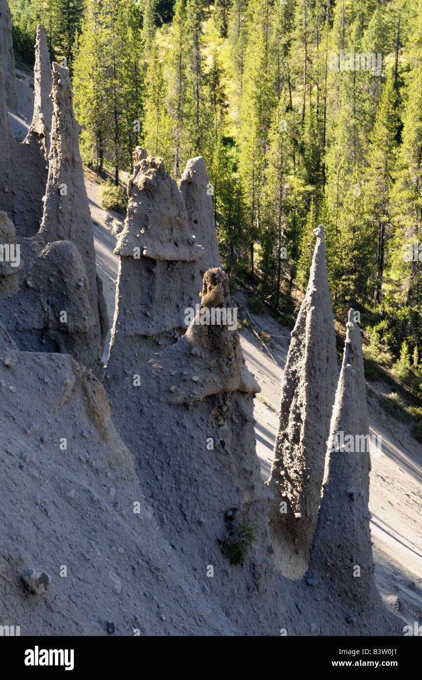 The Pinnacles. The Crater Lake National Park, Oregon, USA Stock Photo ...