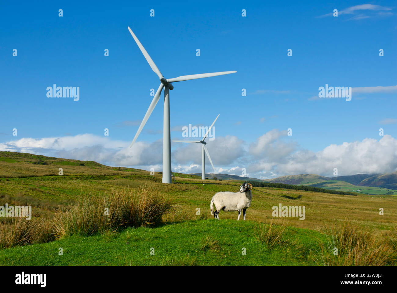 Lambrigg Windfarm, above Junction 37 of M6, near Kendal, Cumbria ...