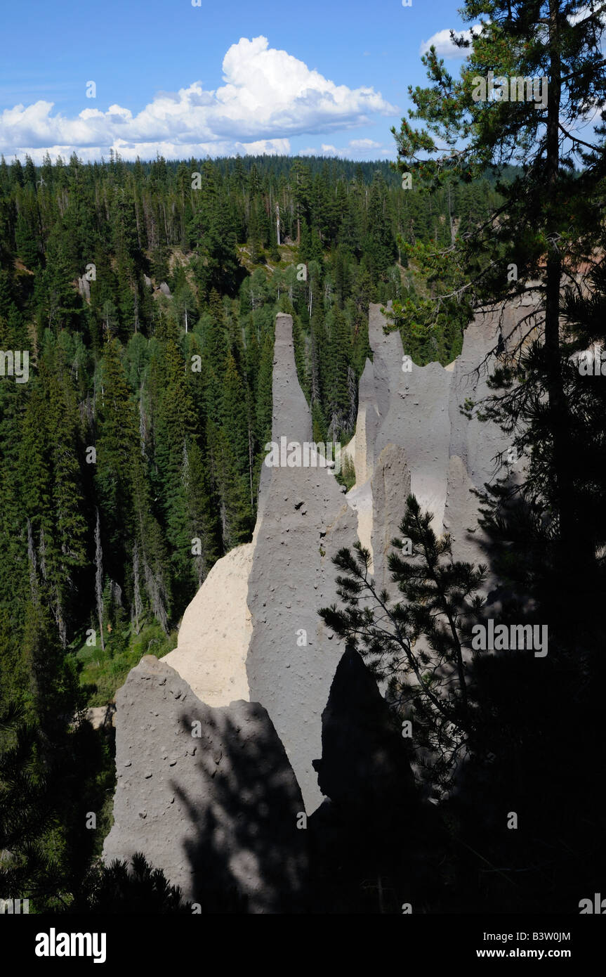 The Pinnacles. The Crater Lake National Park, Oregon, USA Stock Photo ...
