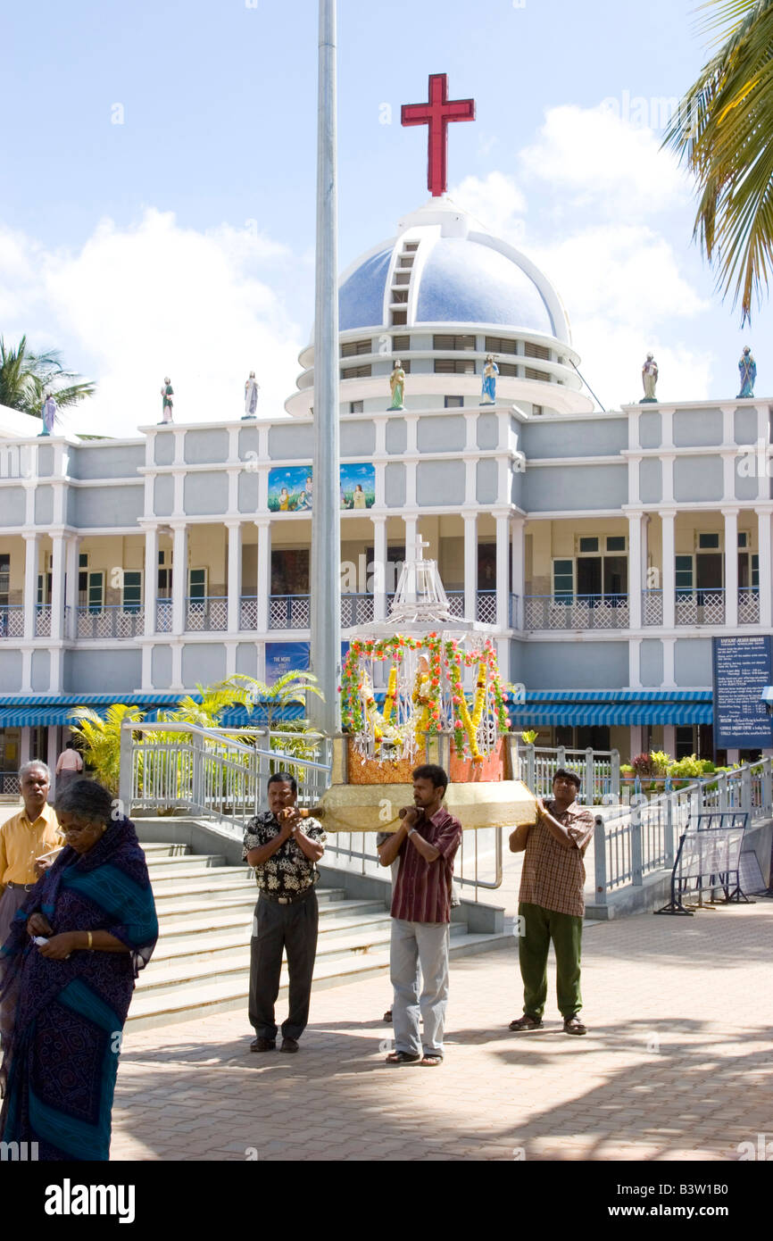 Procession outside the Infant Jesus Church in Bangalore India Stock ...