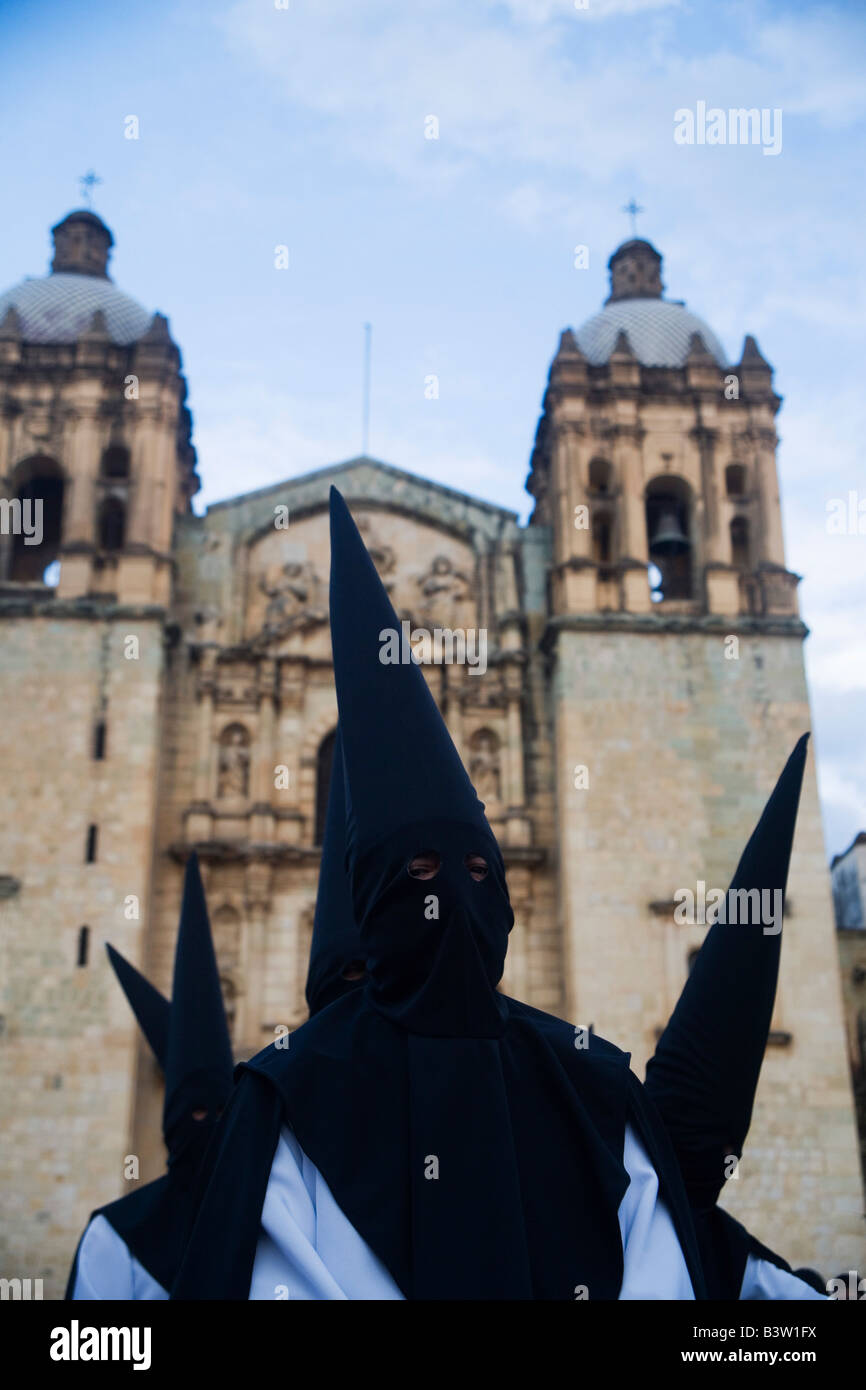 Good Friday procession in front of Santo Domingo church, Oaxaca, Mexico ...