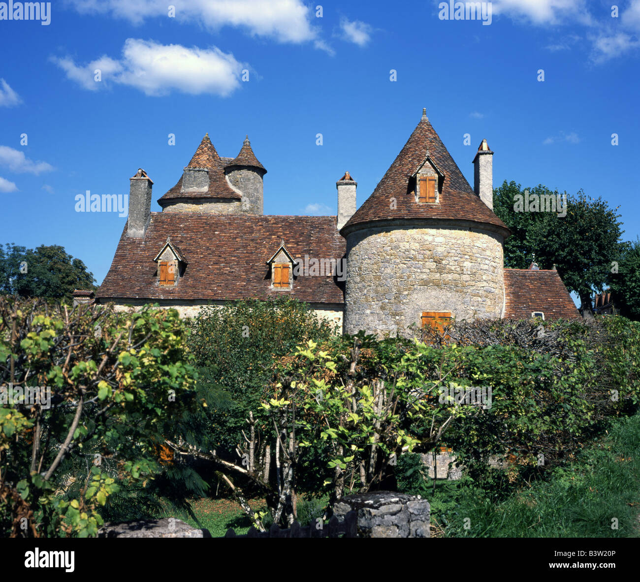 Chateau in the village of Autoire, Dordogne and Lot Region, France ...
