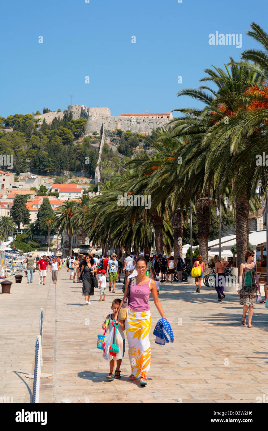 water front of Hvar Town, Hvar Island, Republic of Croatia, Eastern ...