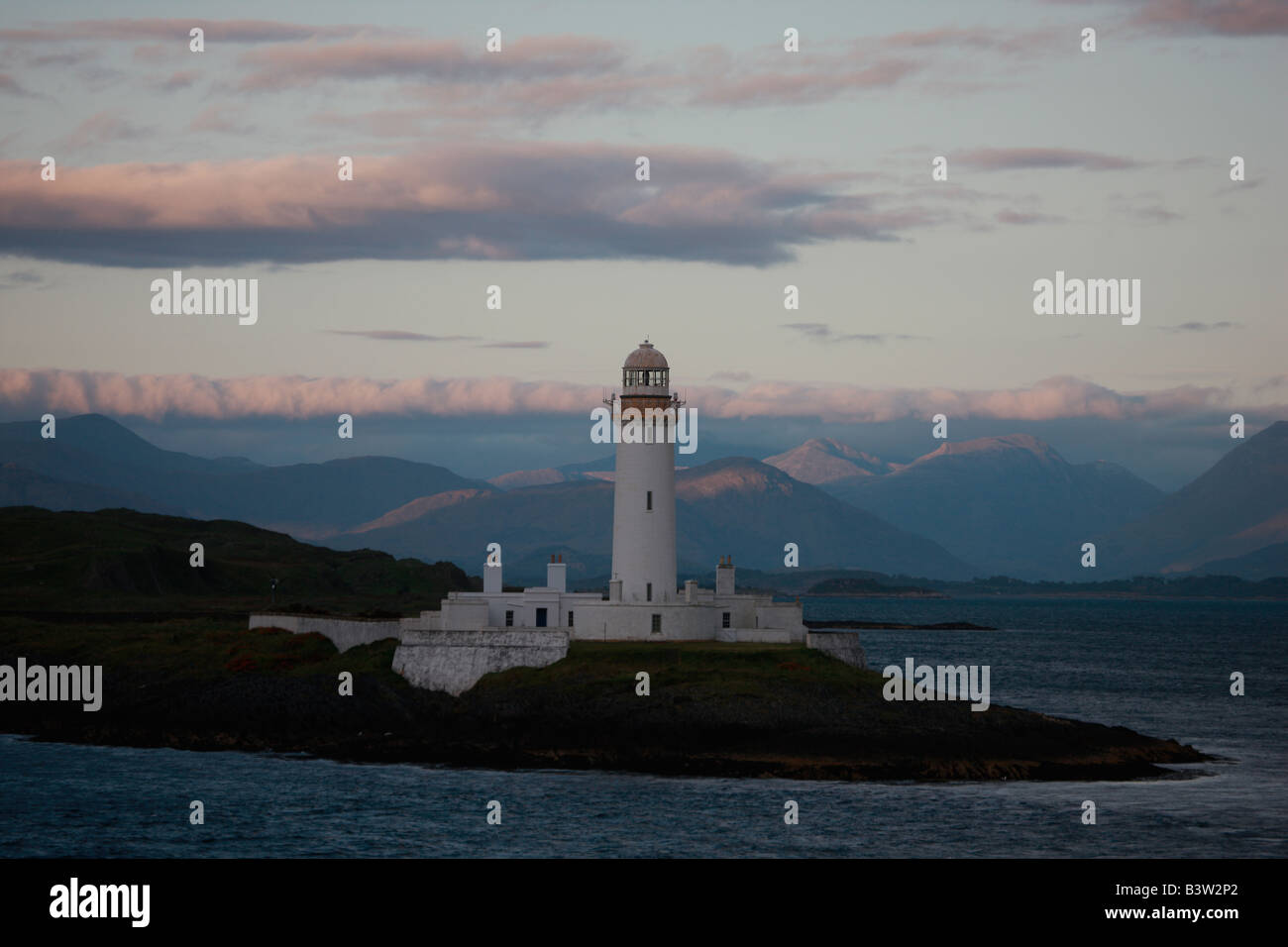 Lismore lighthouse at sunset Stock Photo - Alamy