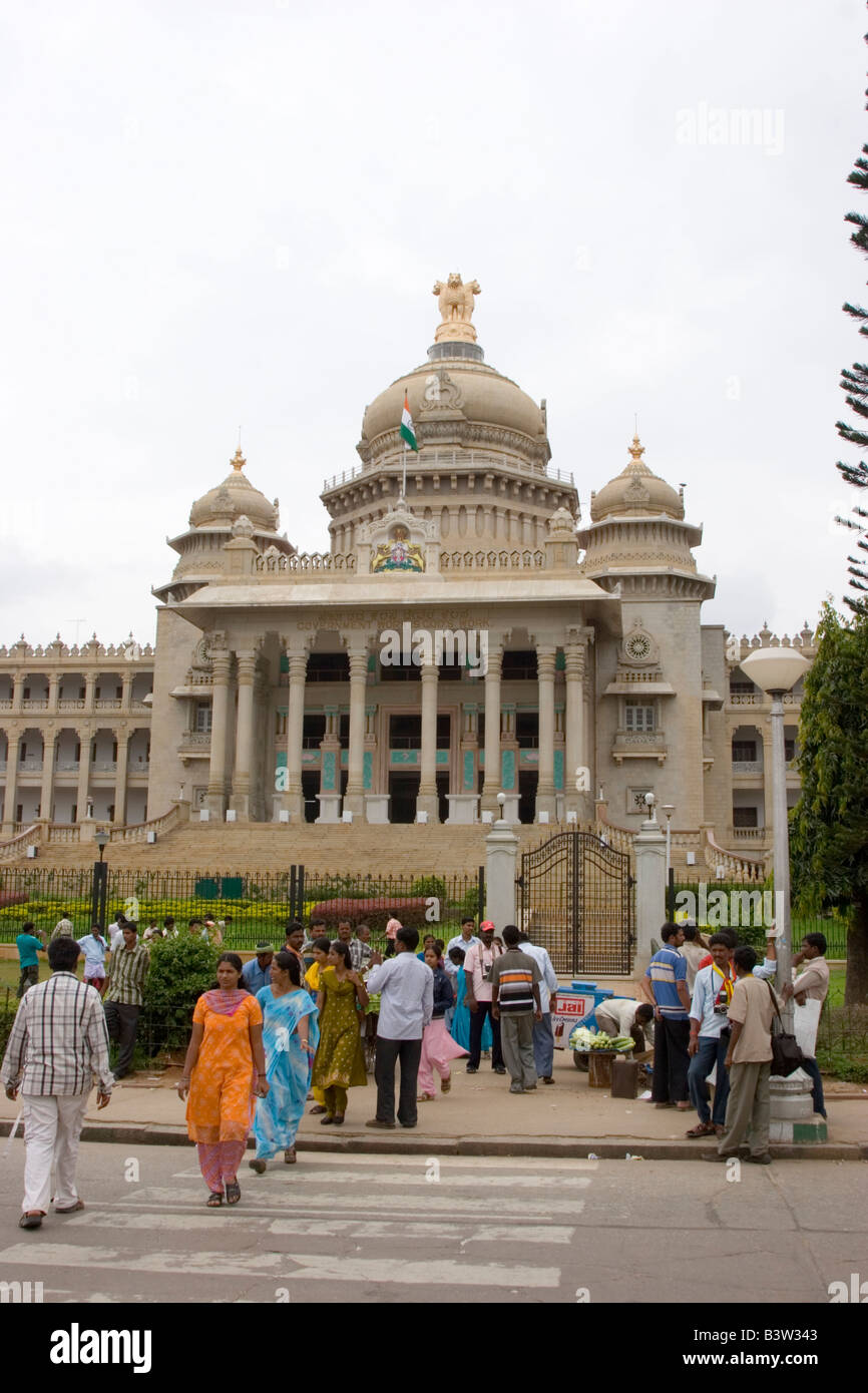 The Vidhana Soudha building legislative chambers of the state of ...