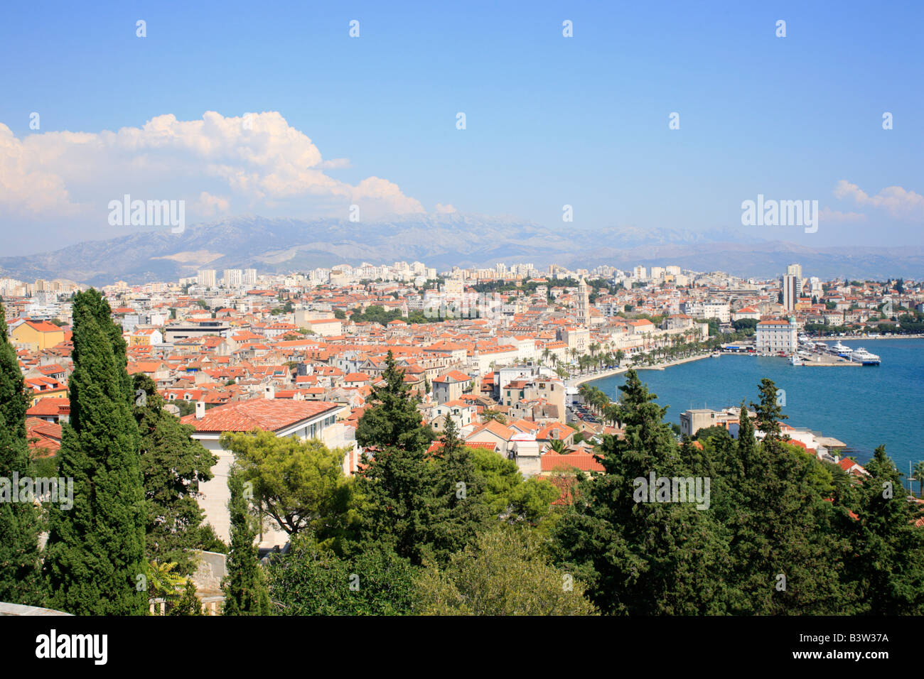 panoramic view of Split, Central Dalmatia, Republic of Croatia, Eastern ...