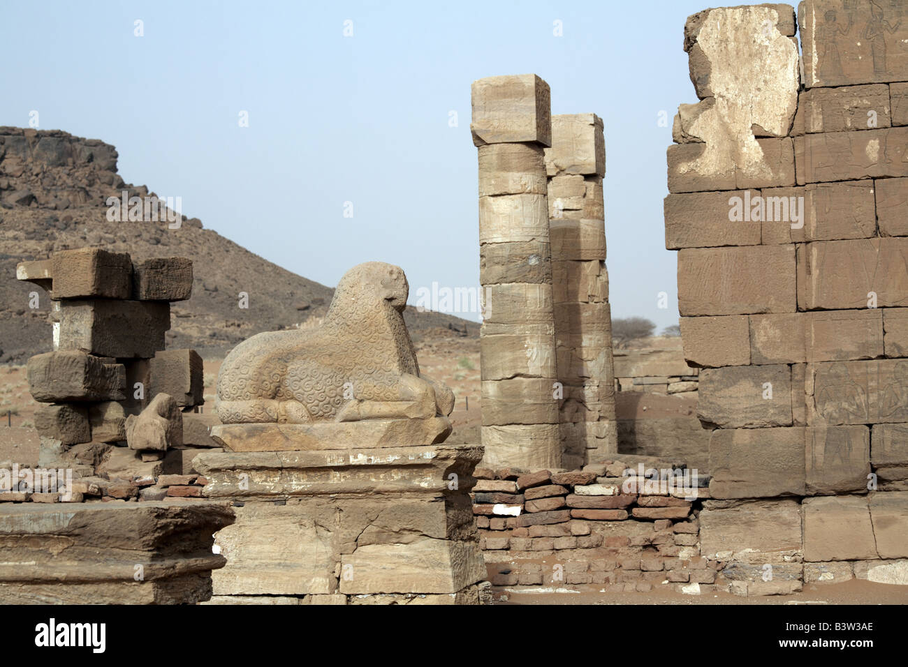 The Temple of Amun at Naqa, Sudan, Africa Stock Photo - Alamy