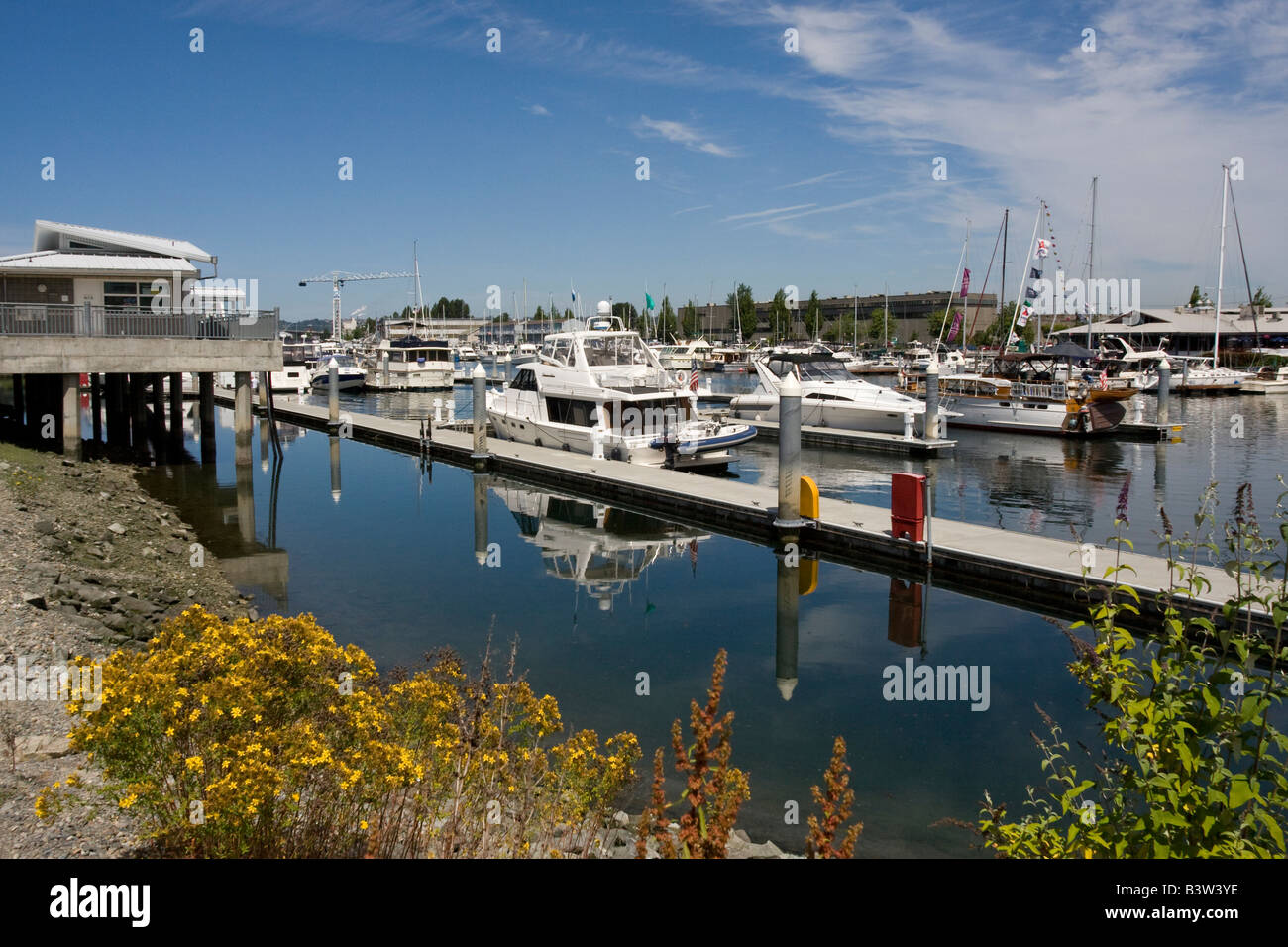 Marina and Waterfront Park Tacoma Washington State WA USA Stock Photo ...