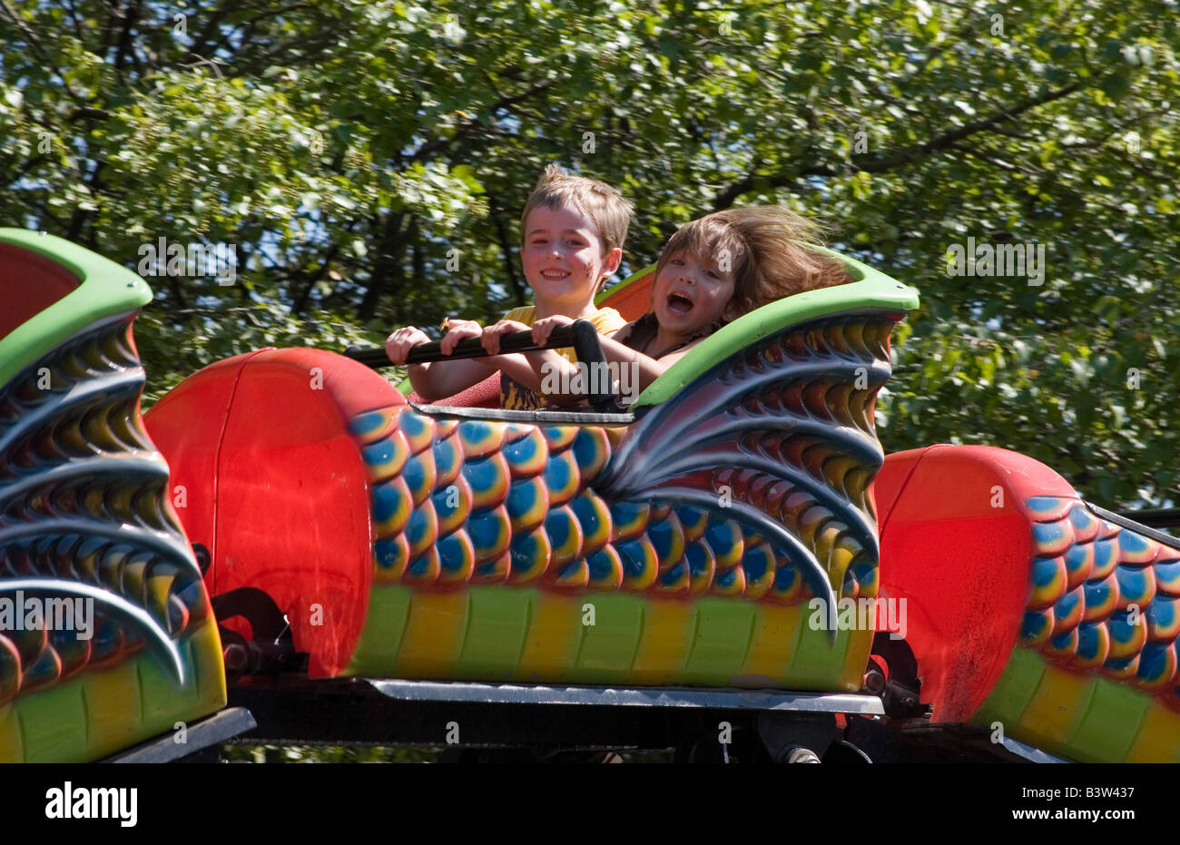 Children fun roller coaster hi-res stock photography and images - Alamy