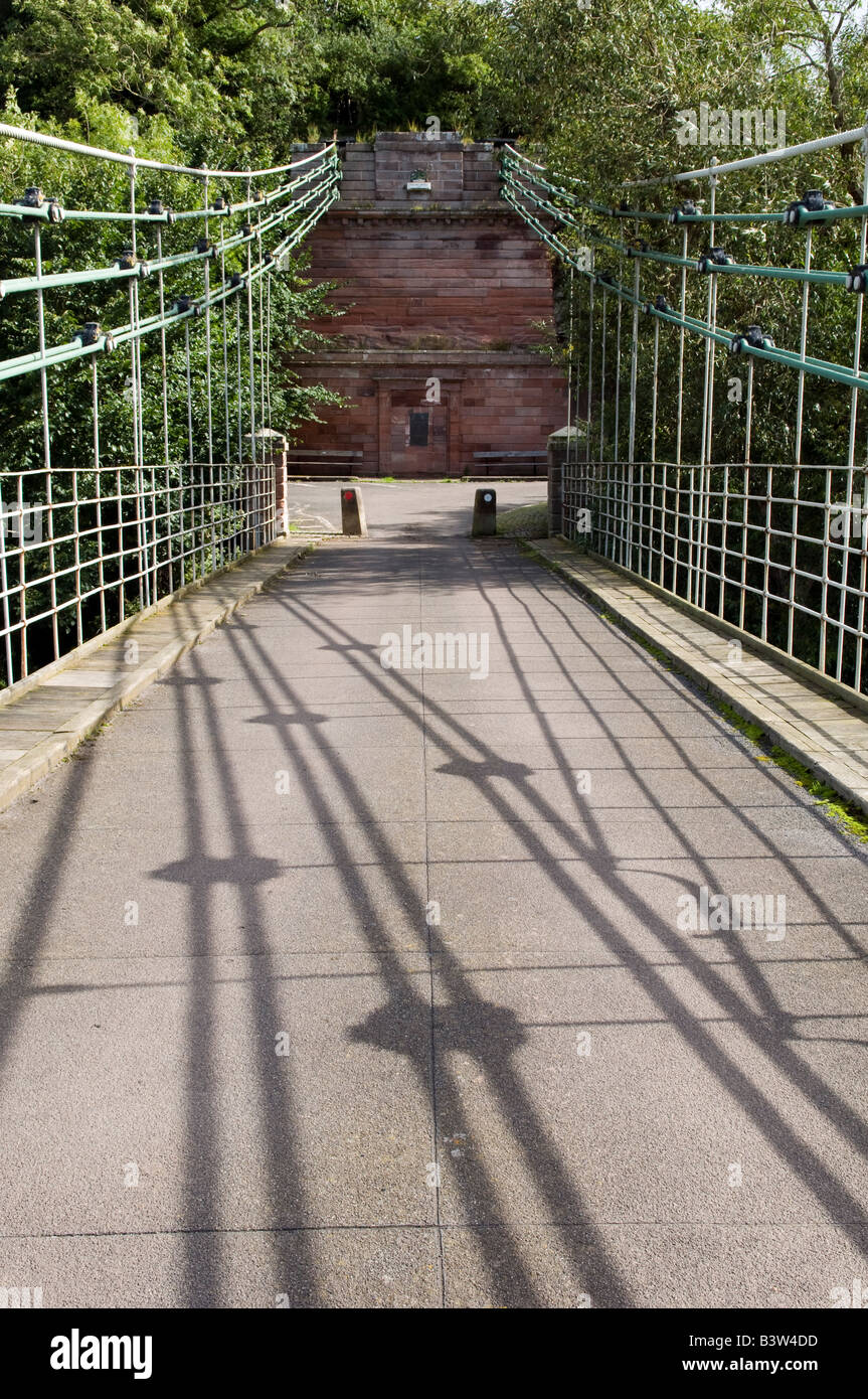 Union Suspension Bridge on the border of England and Scotland in ...