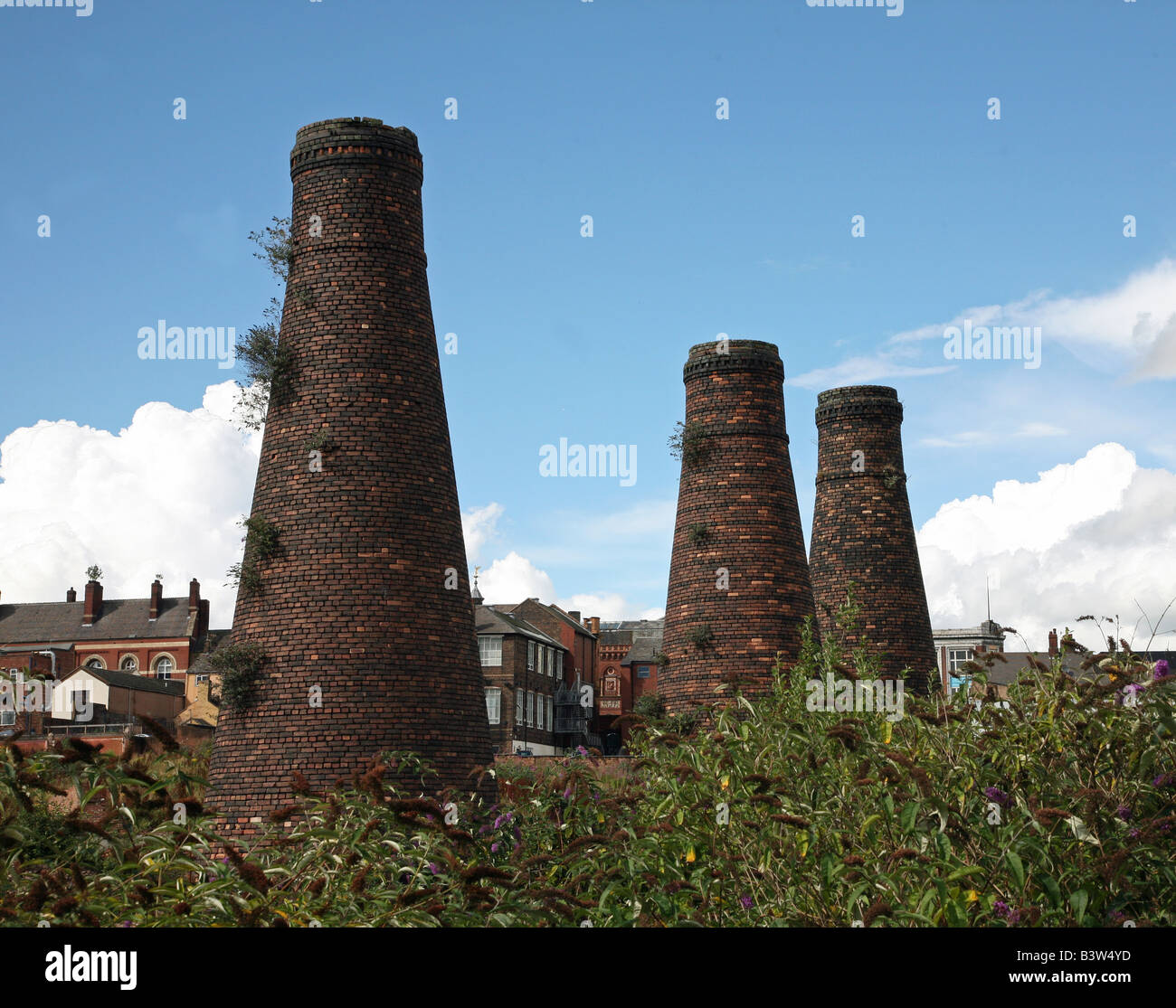 Acme Marls Pottery Bottle Kilns or bottle ovens known as "The Three ...
