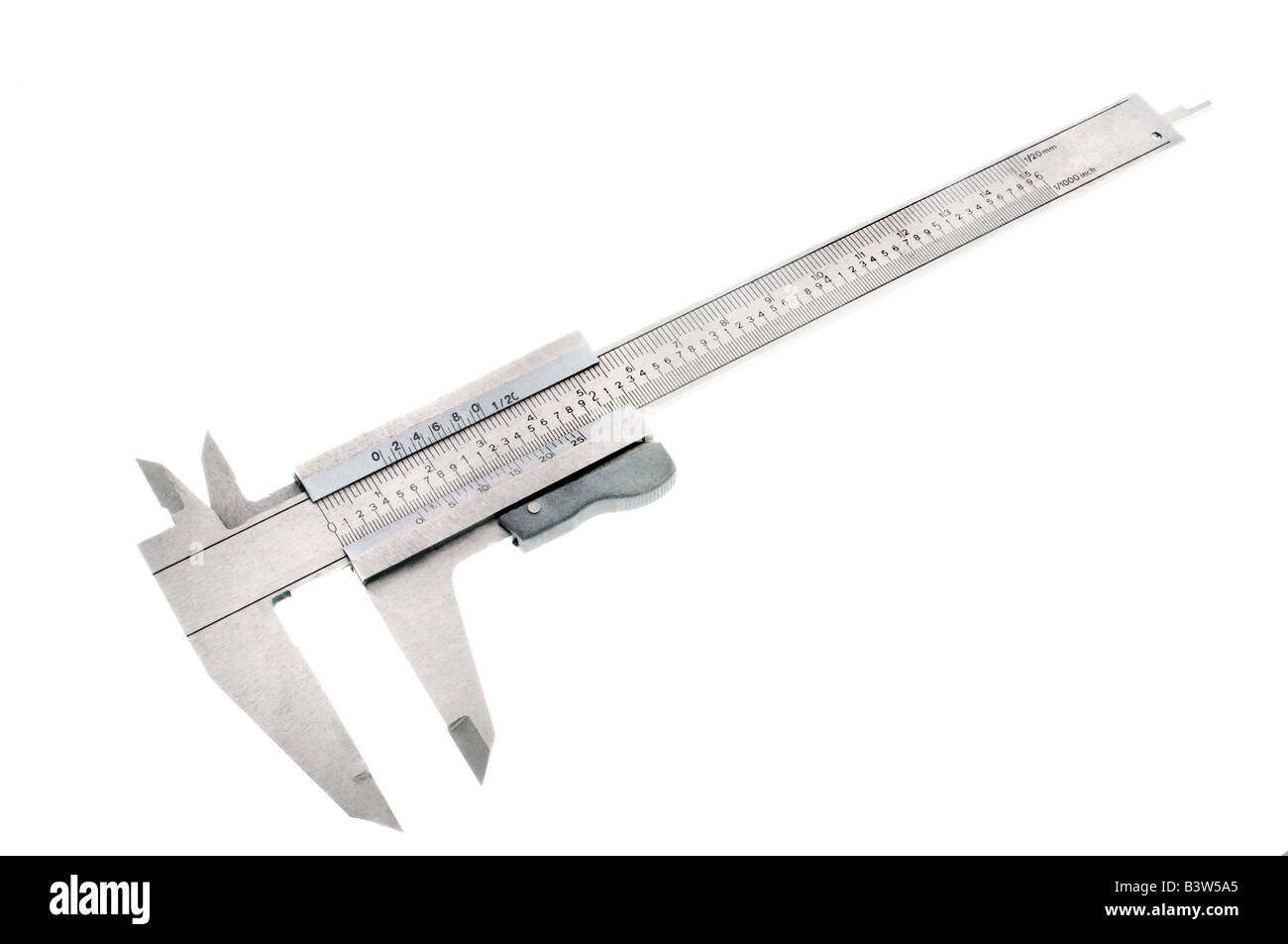 Metallic calipers on white Stock Photo - Alamy