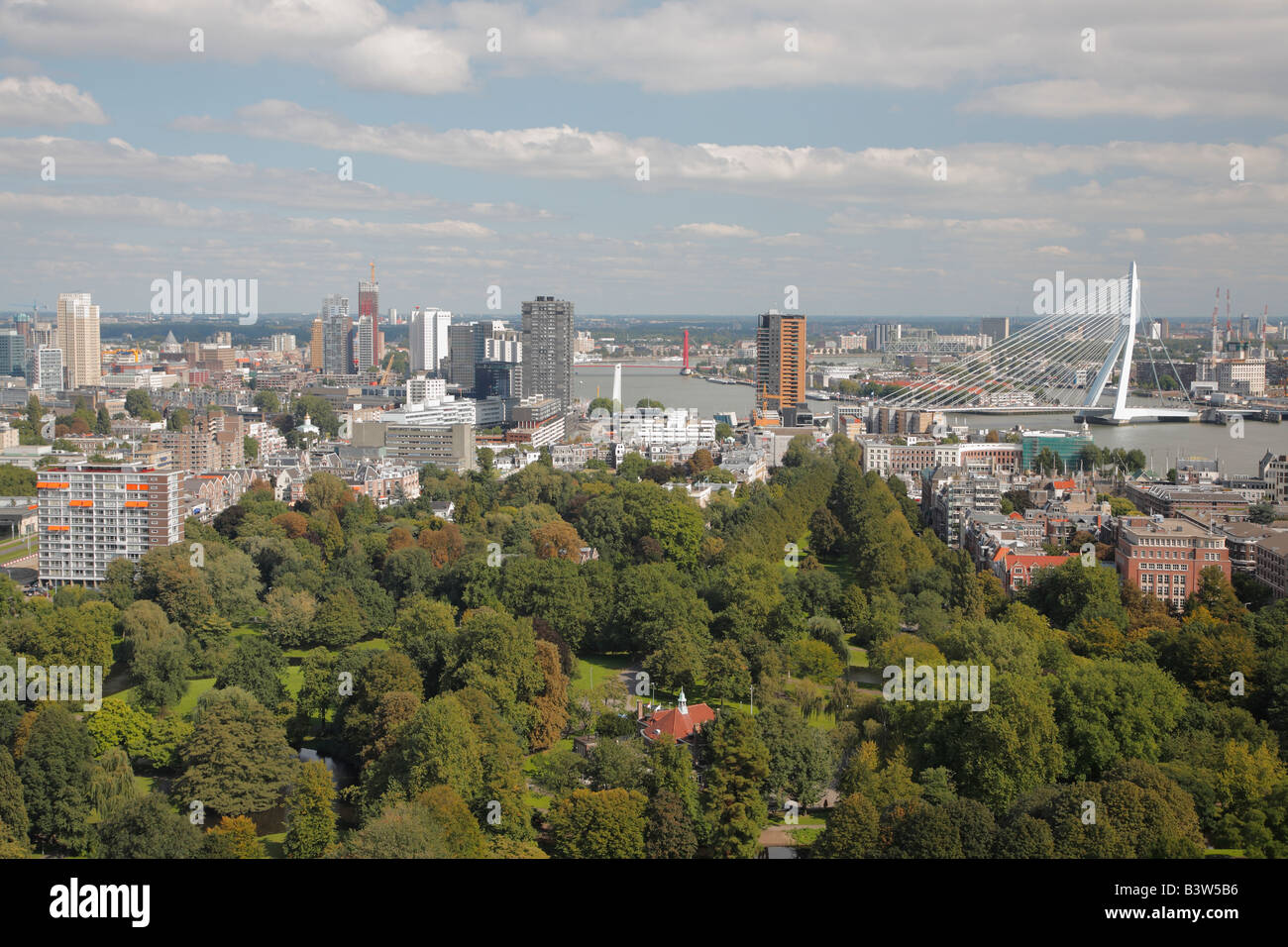 Rotterdam skyline view from Euromast Tower, Rotterdam, Netherlands ...