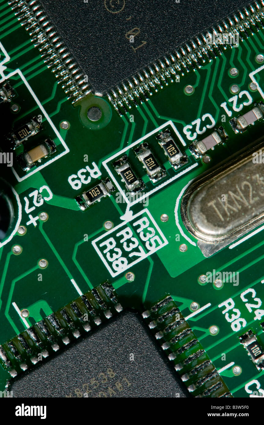 Computer circuit board close-up Stock Photo - Alamy