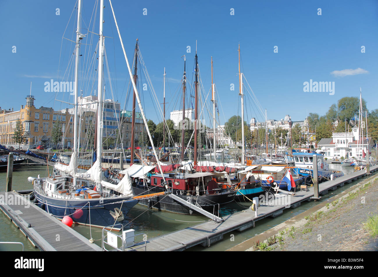 Marina with boats, Rotterdam, Netherlands Stock Photo - Alamy
