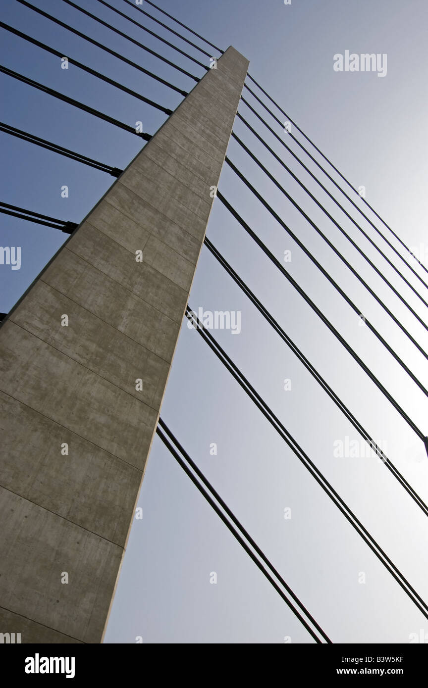 Cable stayed bridge support Stock Photo - Alamy
