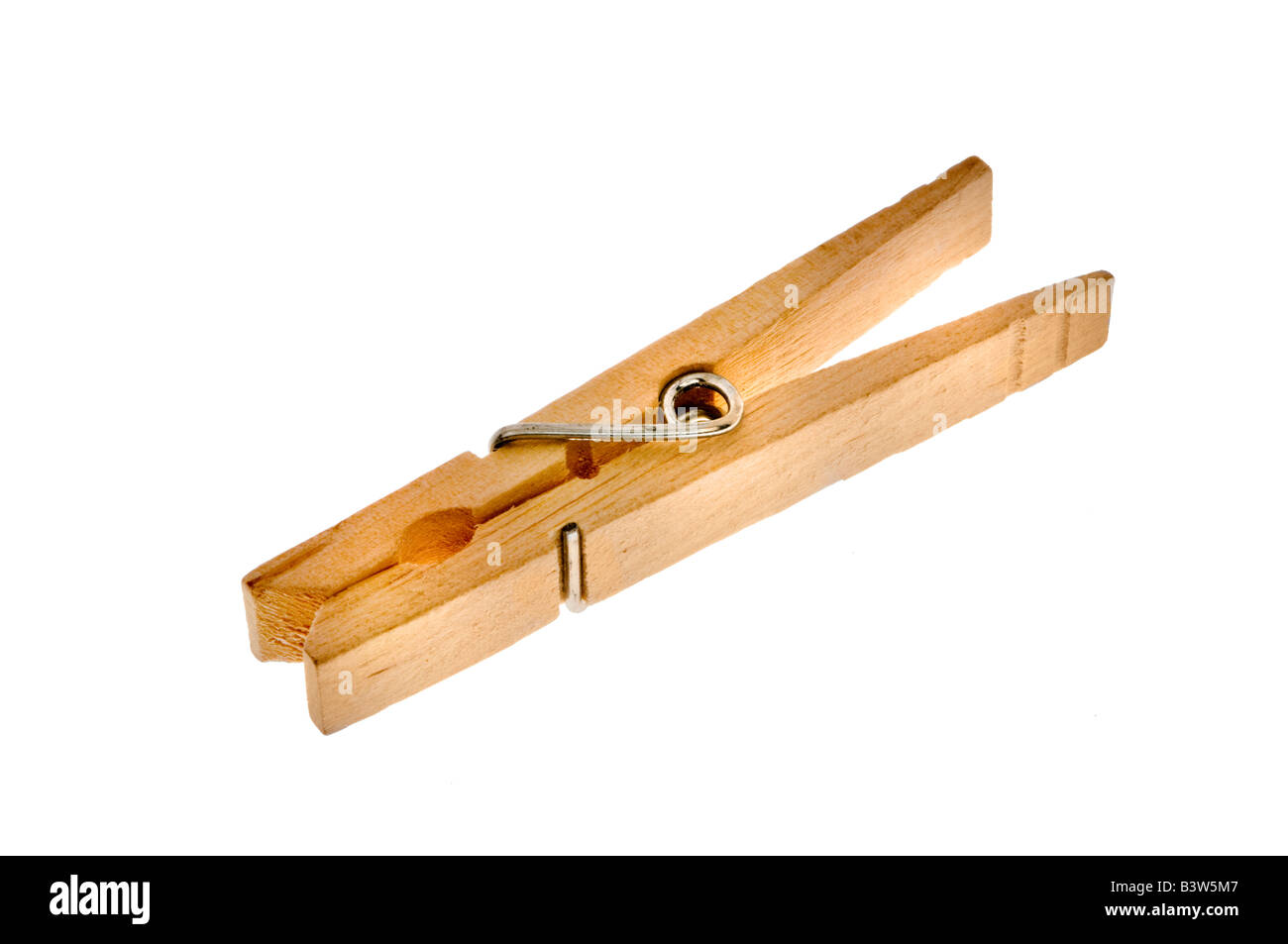 Clothes pin on white Stock Photo - Alamy