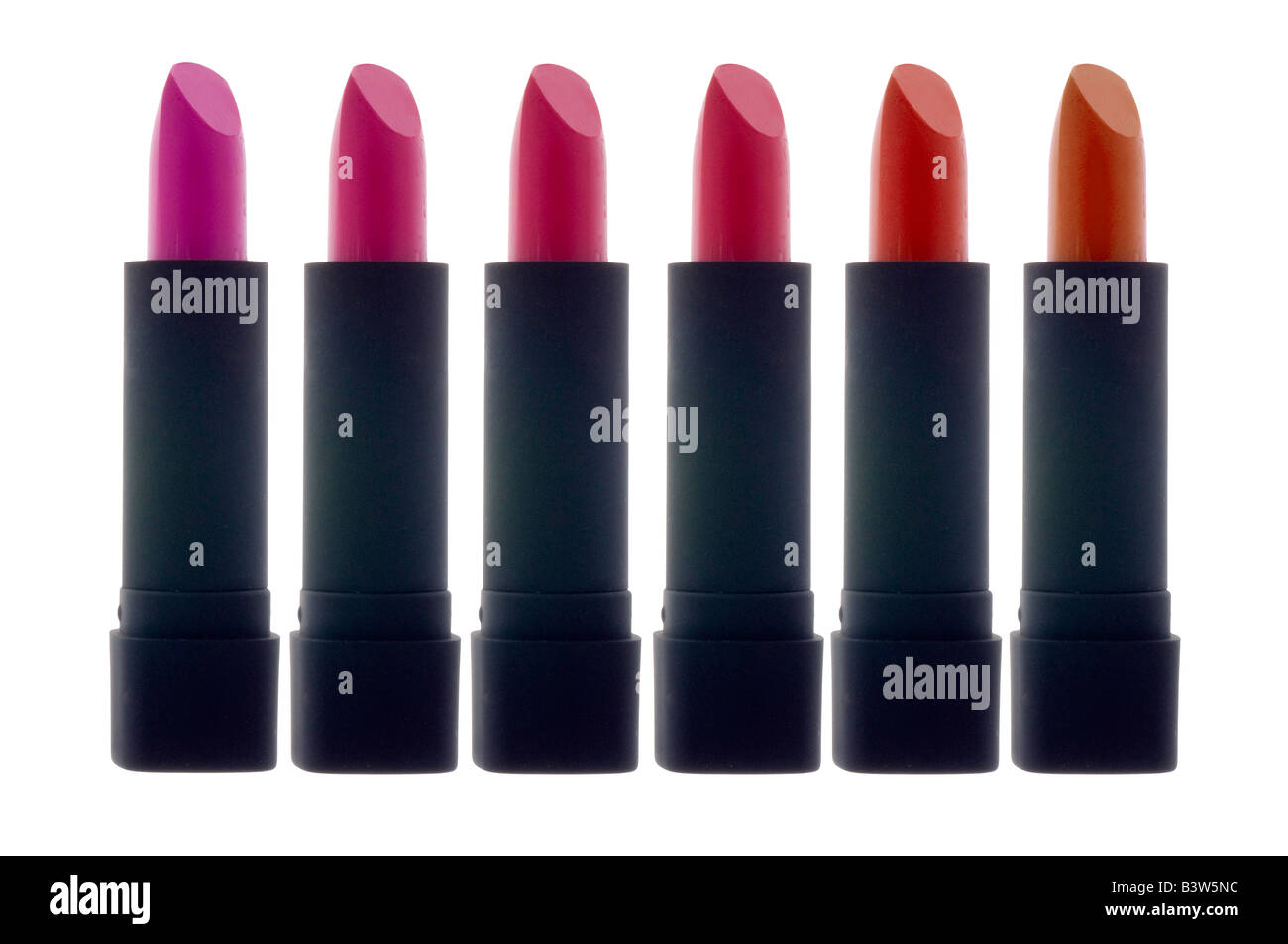 Different colors of lipsticks on white Stock Photo - Alamy