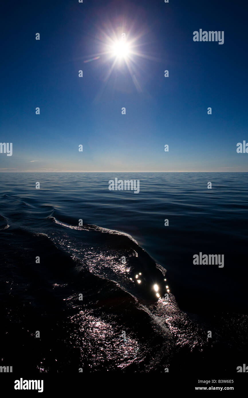 Sun over the water Stock Photo - Alamy