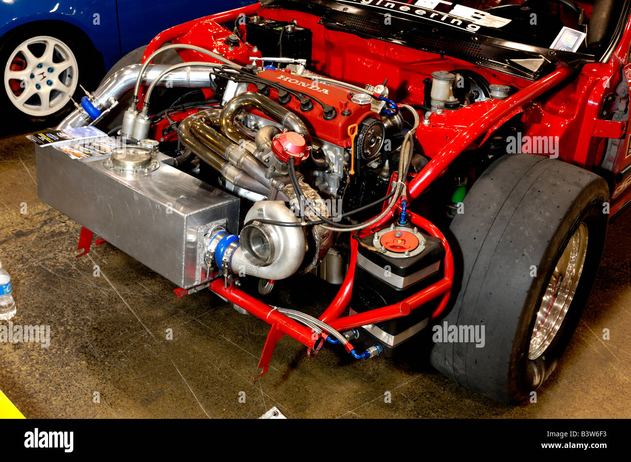 Custom car engine Stock Photo - Alamy