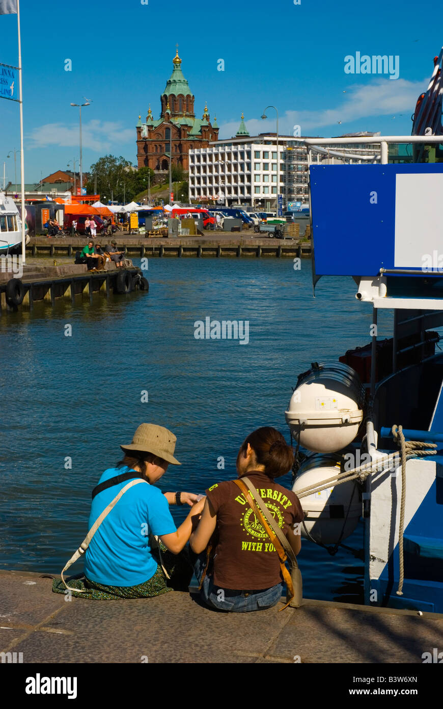 Children at Eteläranta port in Helsinki Finland Europe Stock Photo - Alamy
