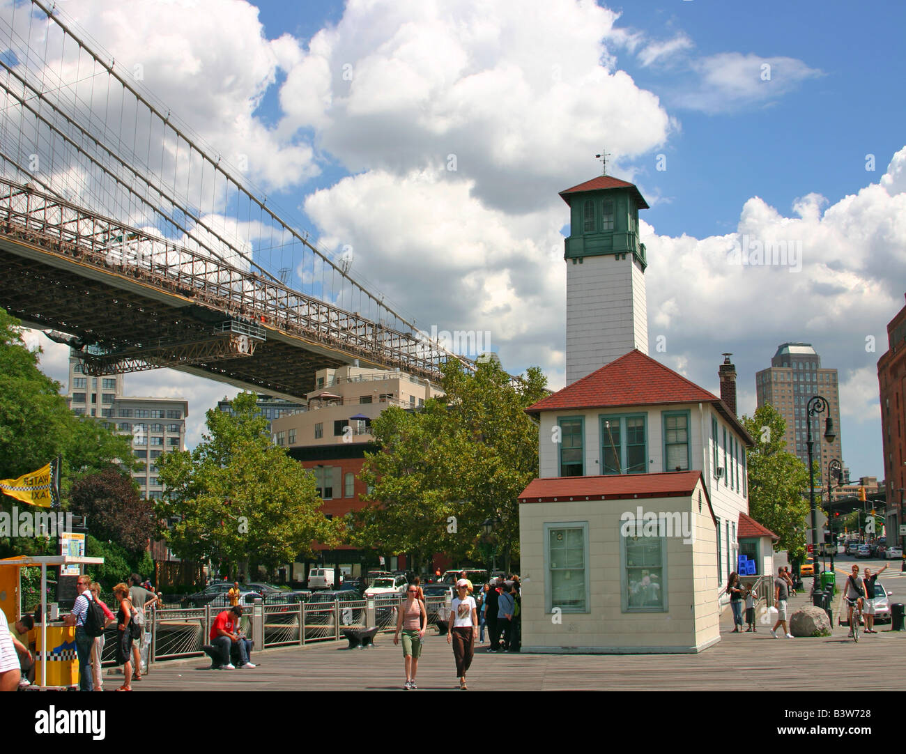 LIghthouse & Brooklyn Bridge II Stock Photo - Alamy