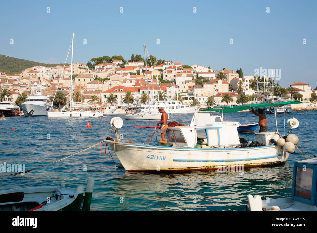 harbour of Hvar Town, Hvar Island, Republic of Croatia, Eastern Europe ...