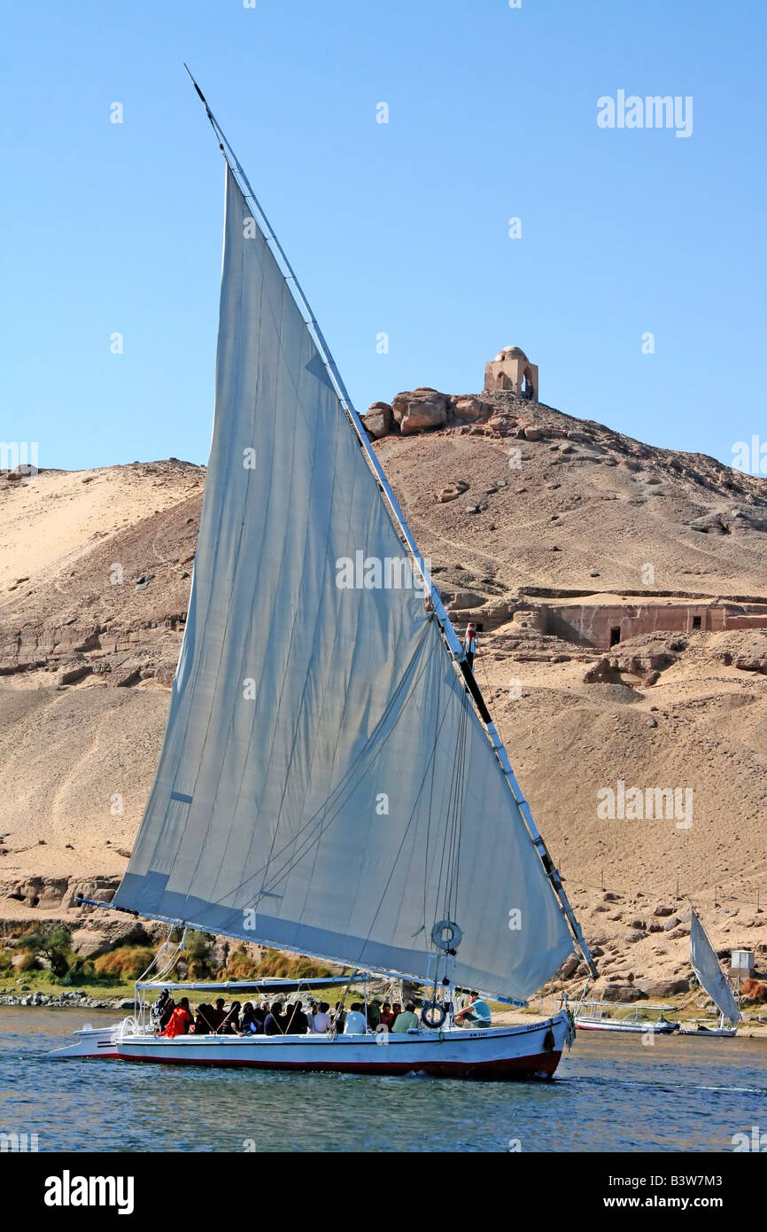 Egypt: sailing boat on the Nile Stock Photo - Alamy