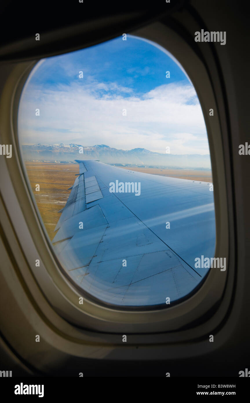 Mountains as seen from airplane window Stock Photo - Alamy