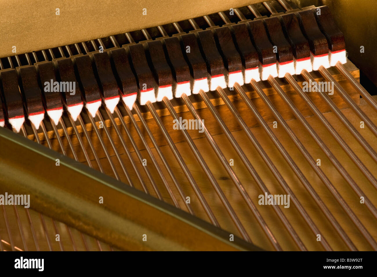 Close up of piano strings Stock Photo - Alamy