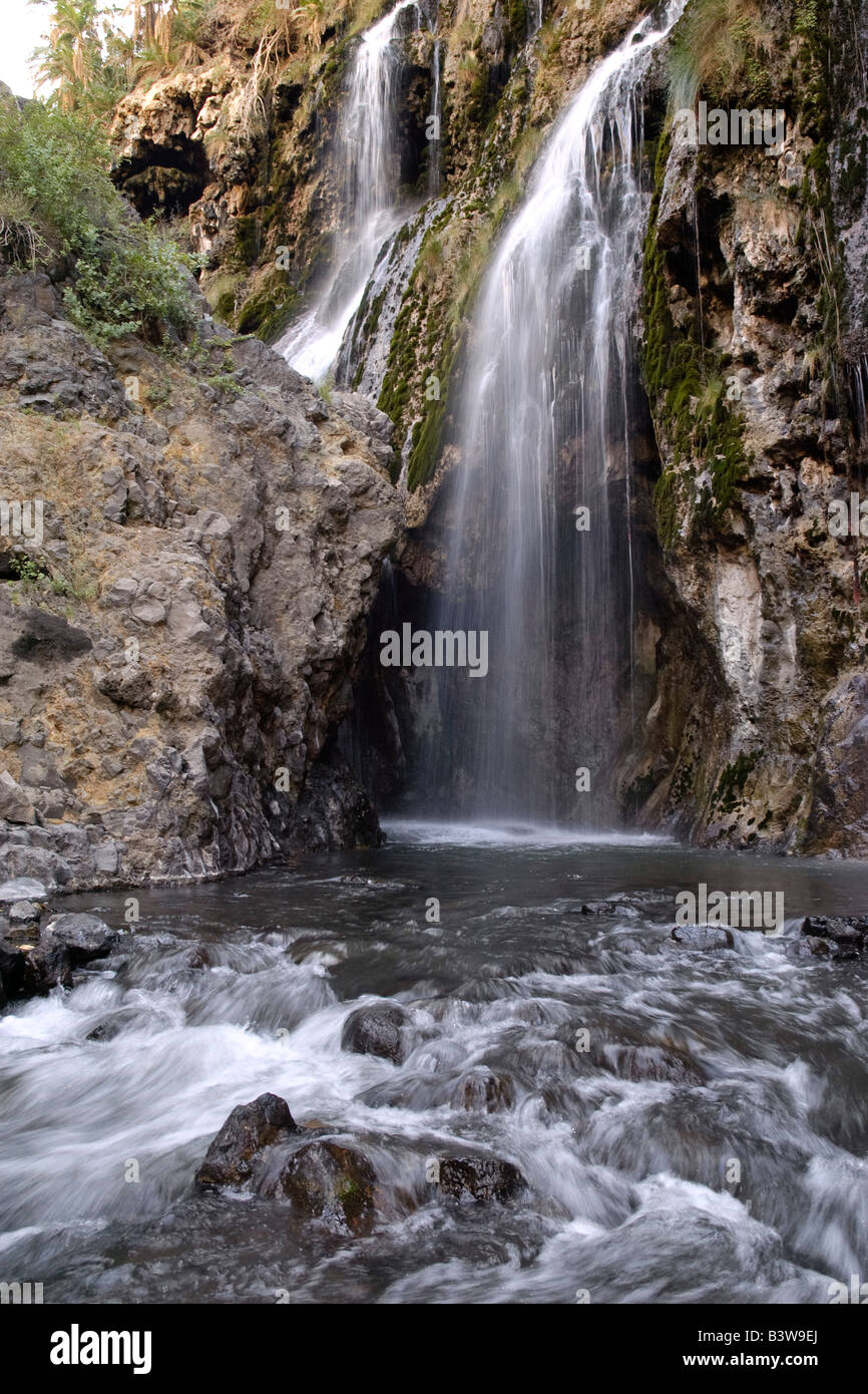 Engare Sero Waterfall at the escarpment of Lake Natron, Tanzania Stock ...