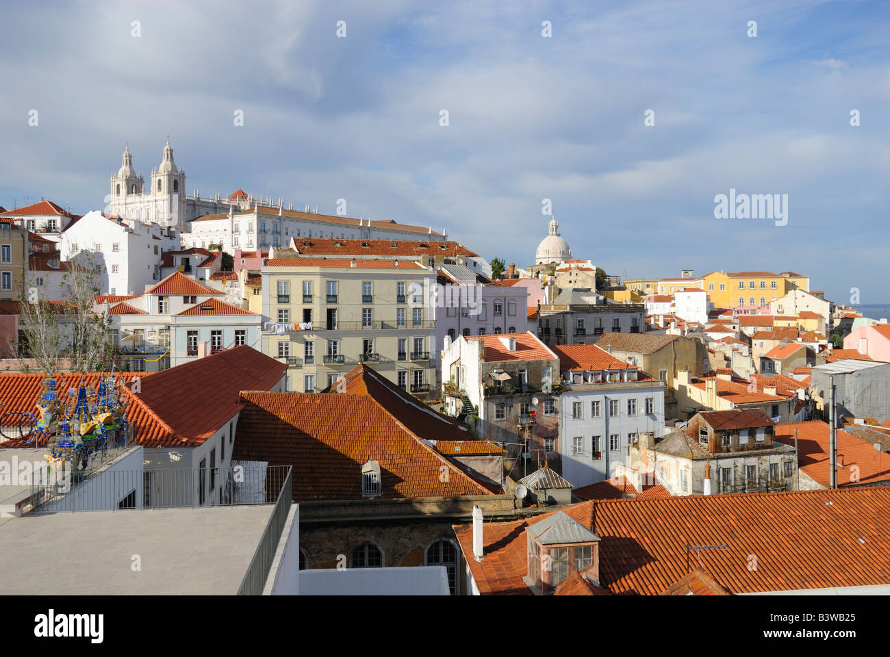 Rooftops of the Alfama district of Lisbon, Portugal Stock Photo - Alamy