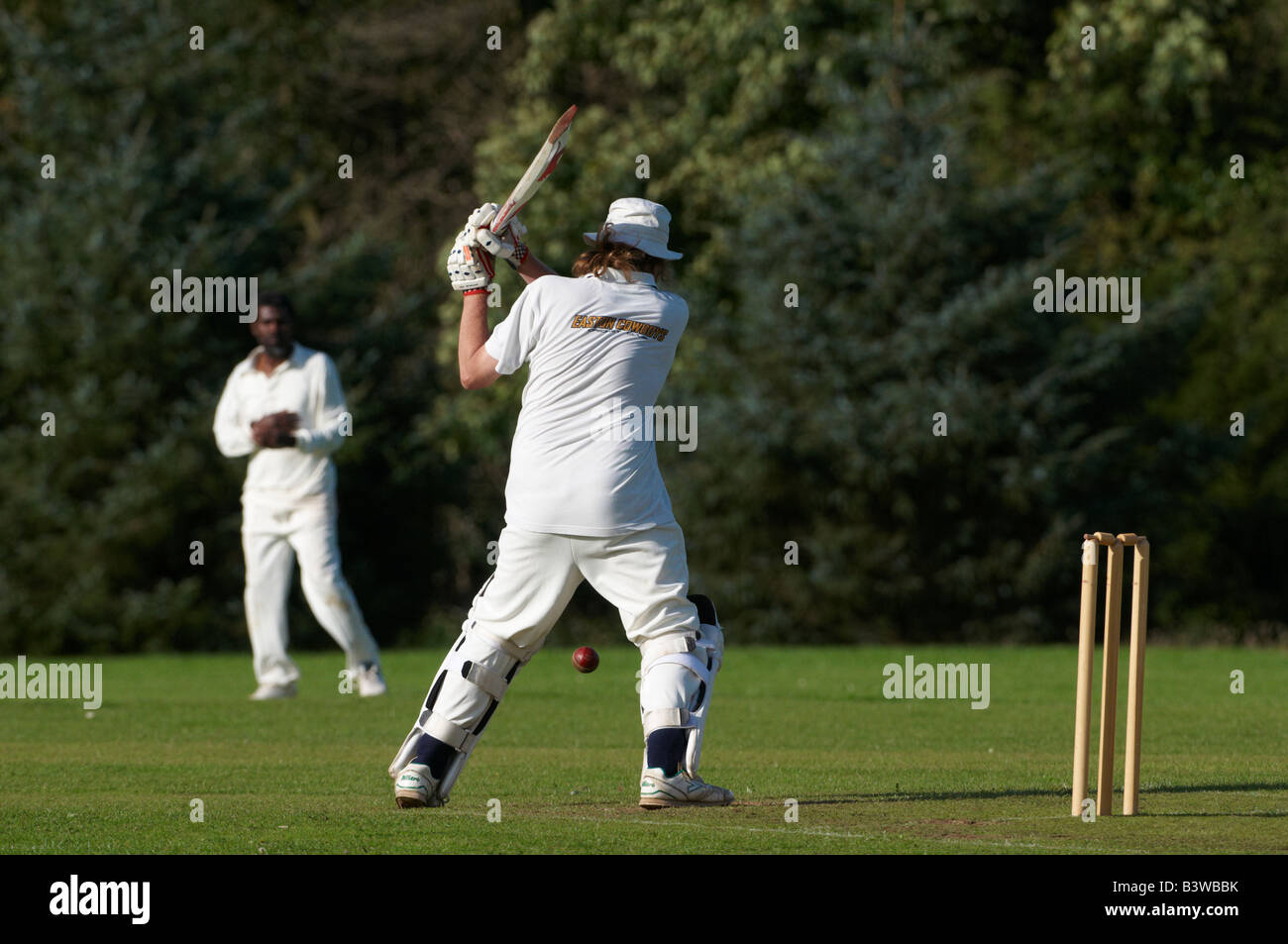 Cricket ball hitting cricket stumps hi-res stock photography and images ...