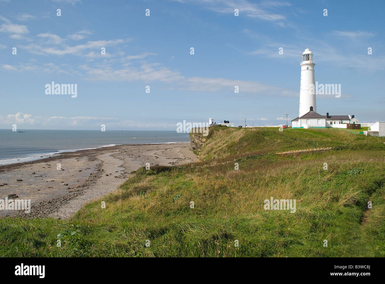 Nash Point lighthouse. Taken from Millennium Heritage Trail Stock Photo ...